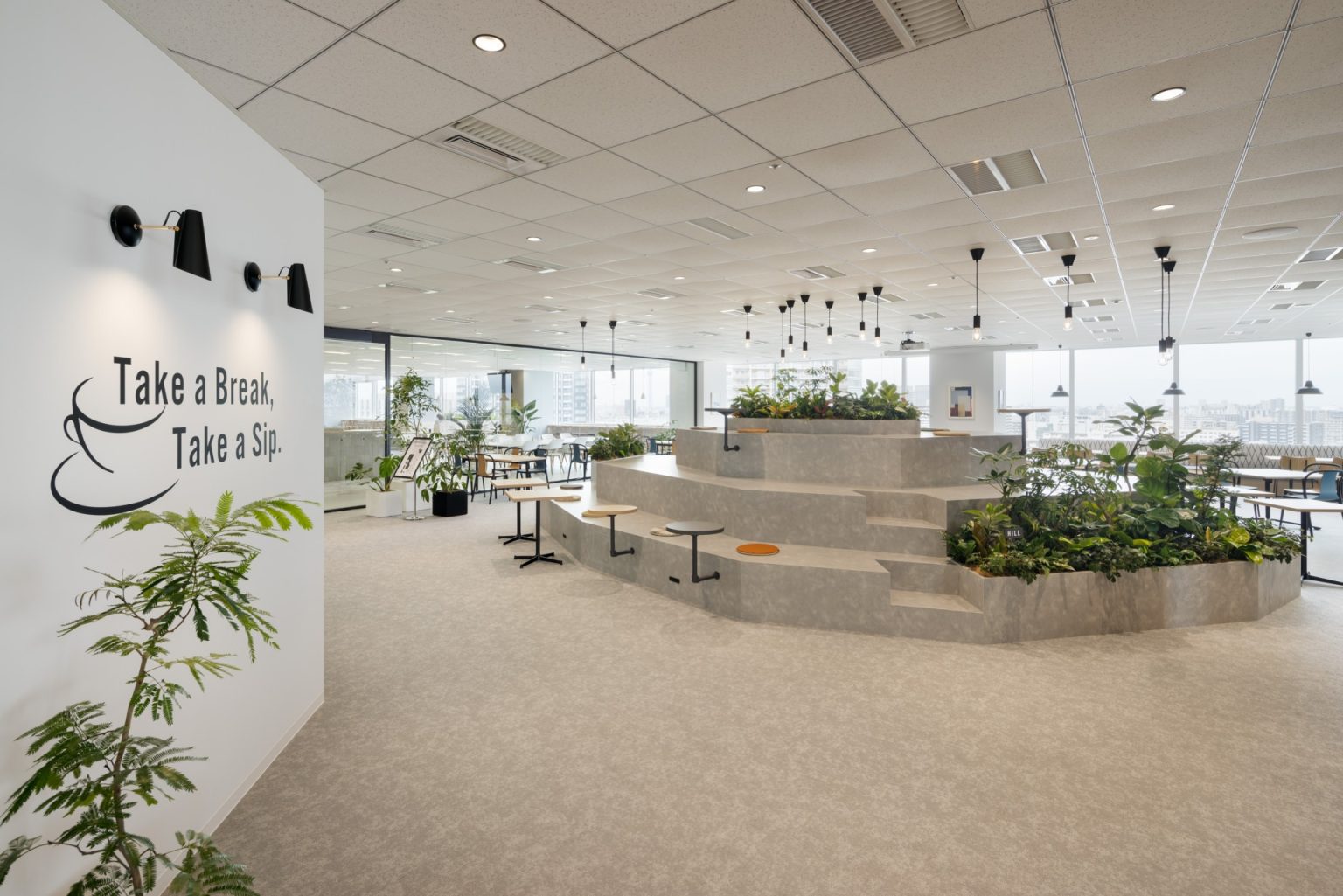 SCSK株式会社豊洲フロント14F食堂カフェテリア改修プロジェクト | 住商インテリアインターナショナル